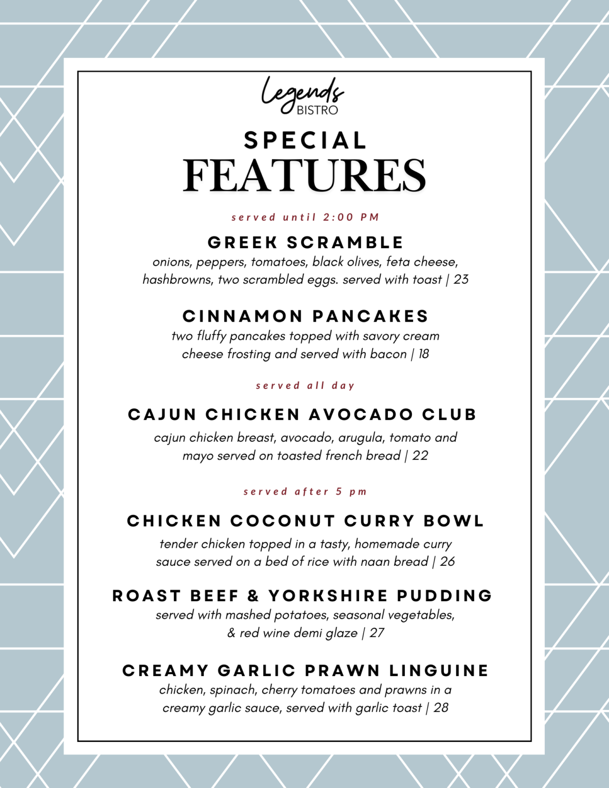 Legends Bistro | Cultus Lake Golf Club